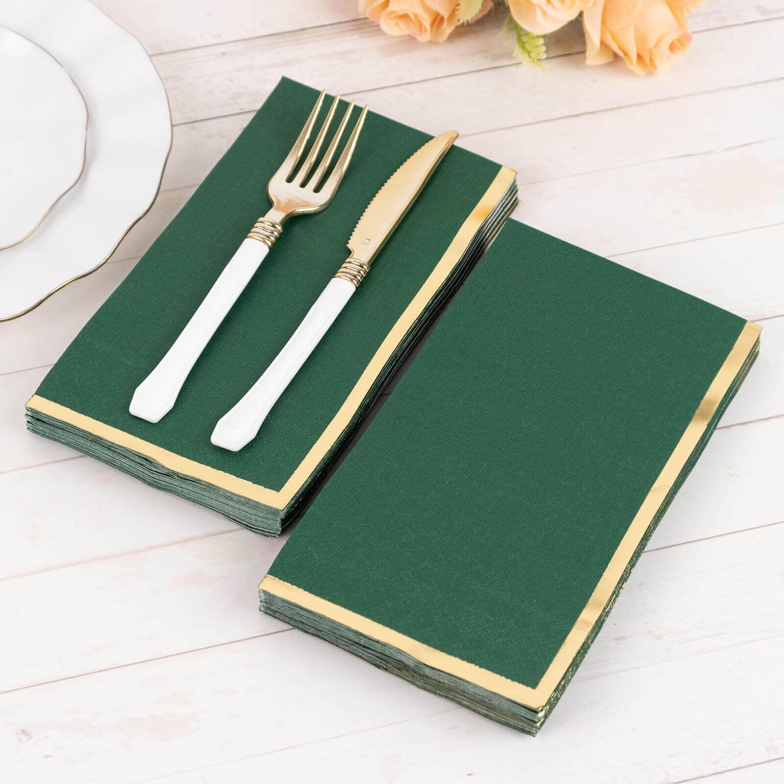 Efavormart 50 Pack Hunter Emerald Green Soft 2 Ply Dinner Paper Napkins ...