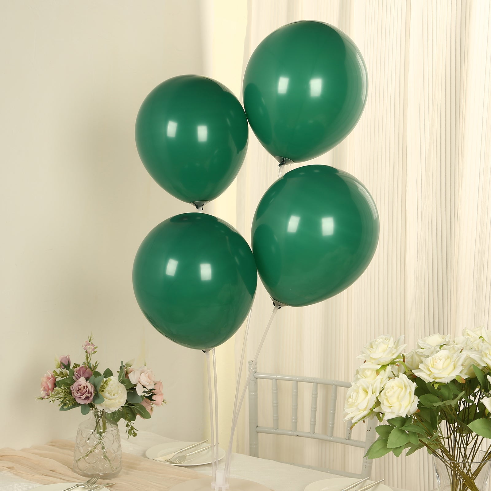 Efavormart 50 Pack Matte Pastel Hunter Emerald Green Biodegradable Balloons, Round Eco-friendly ...