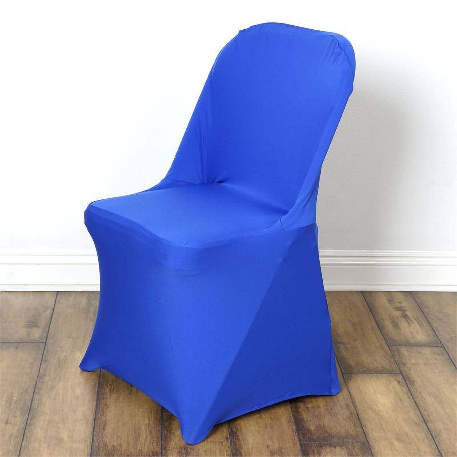 eFavormart Royal Blue Spandex Stretch Folding Chair Cover, 50 Pack ...