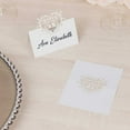 Efavormart 50 Pack White Wedding Table Name Place Cards with Laser Cut ...