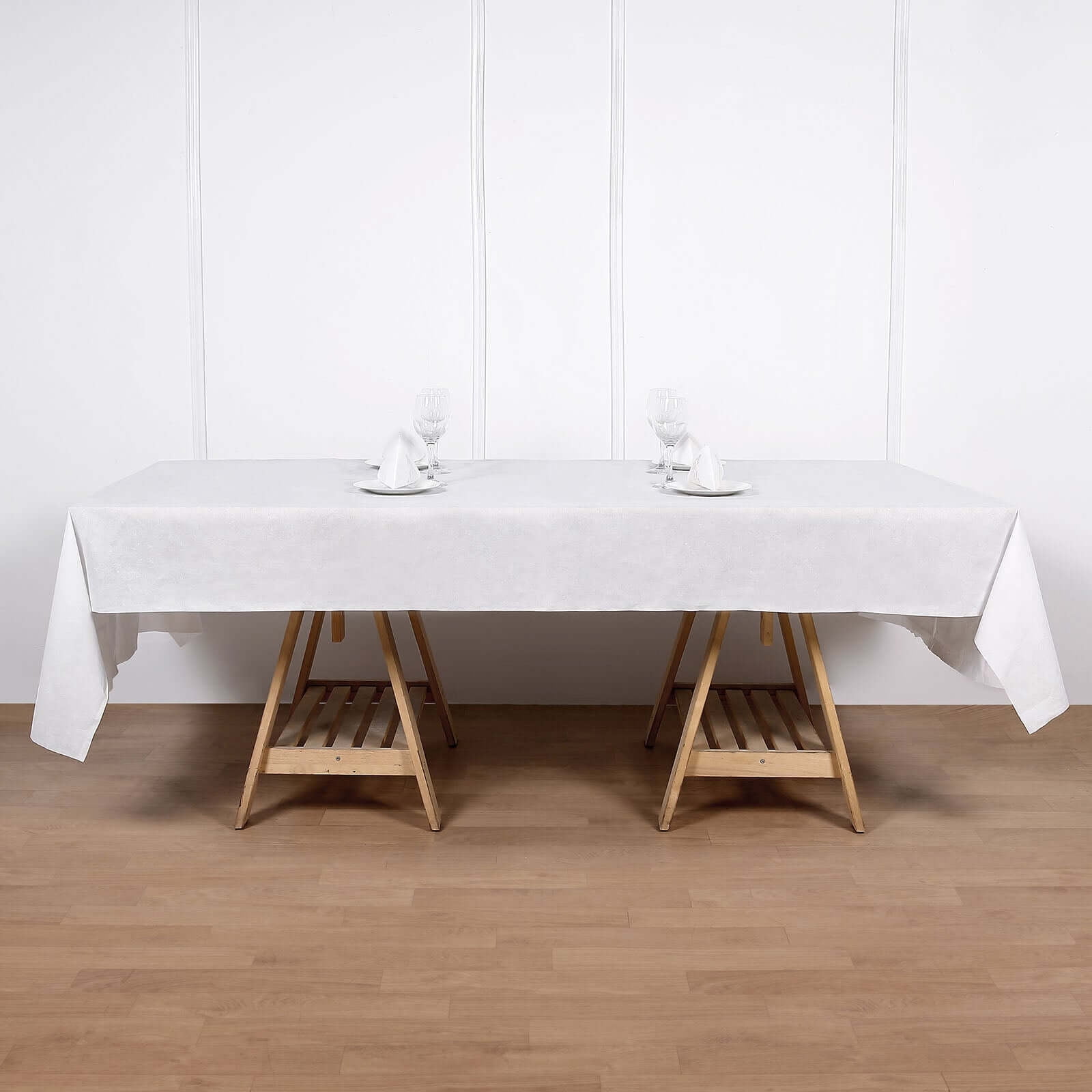 Efavormart 50"x108" White Airlaid Paper Tablecloth, Soft Linen-Feel ...