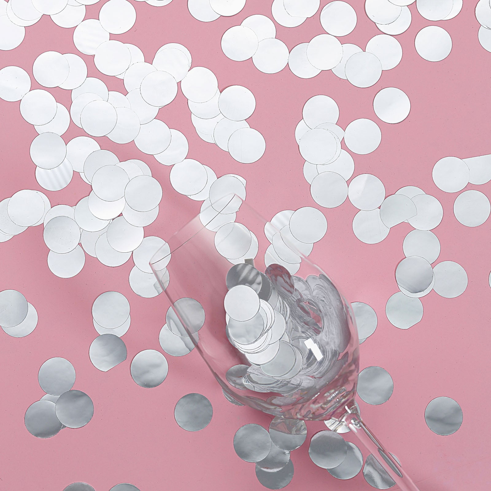 Efavormart 54 Grams SILVER Round Foil Metallic Table Confetti Dots ...