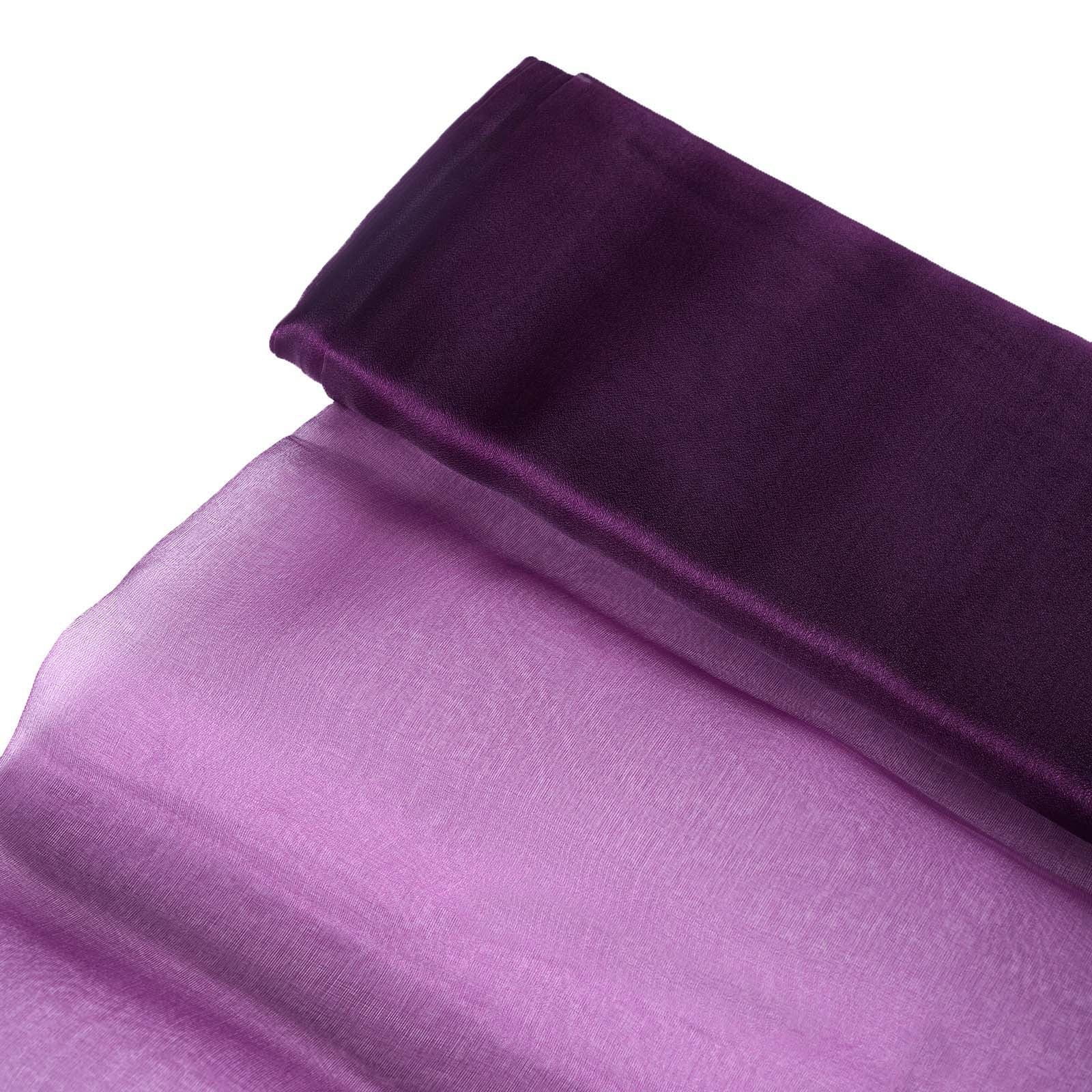 Efavormart 54"x10yd | Eggplant Solid Sheer Chiffon Fabric Bolt, DIY Voile Drapery Fabric ...