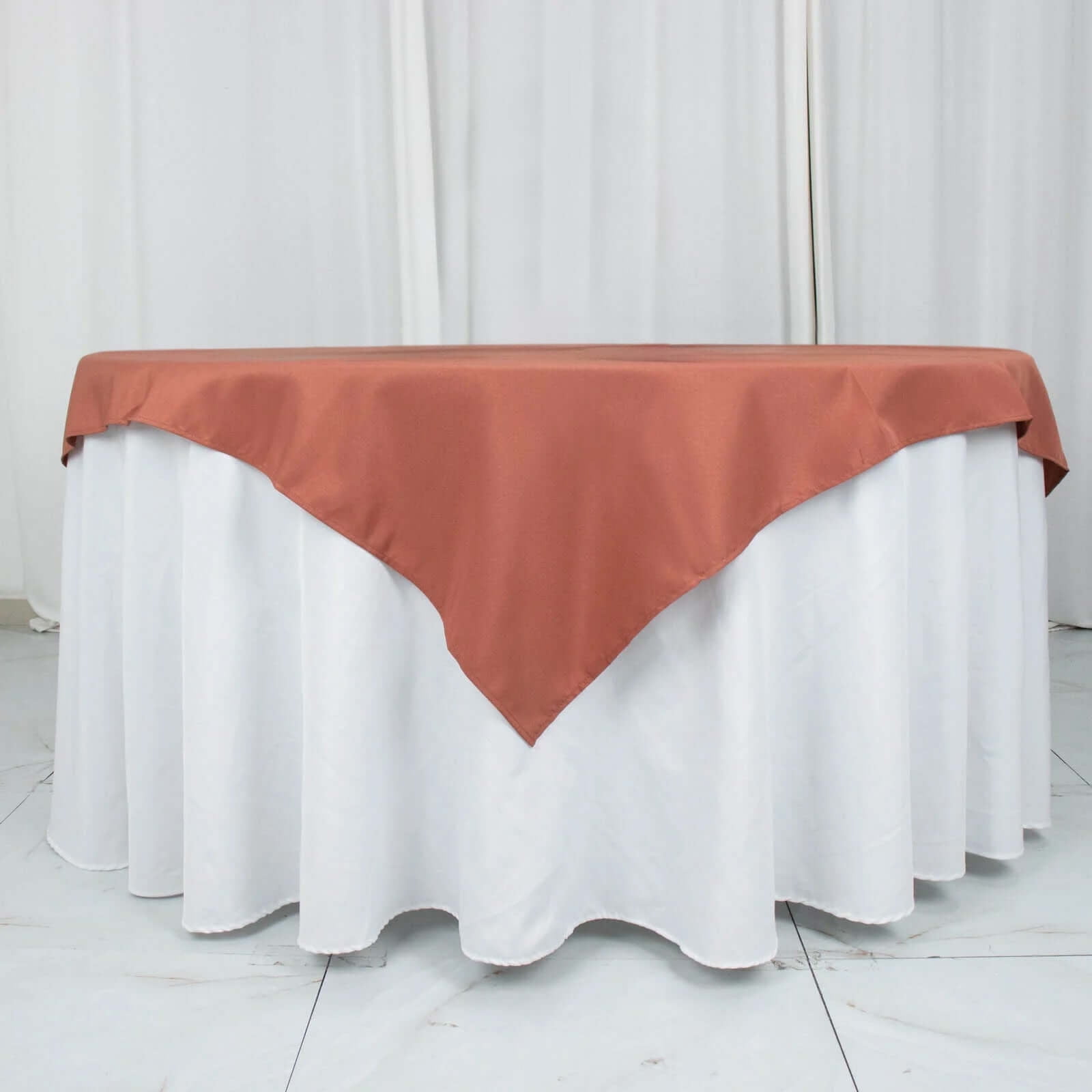 Efavormart 54" x 54" Terracotta 200 GSM Wrinkle / Stain Resistant ...