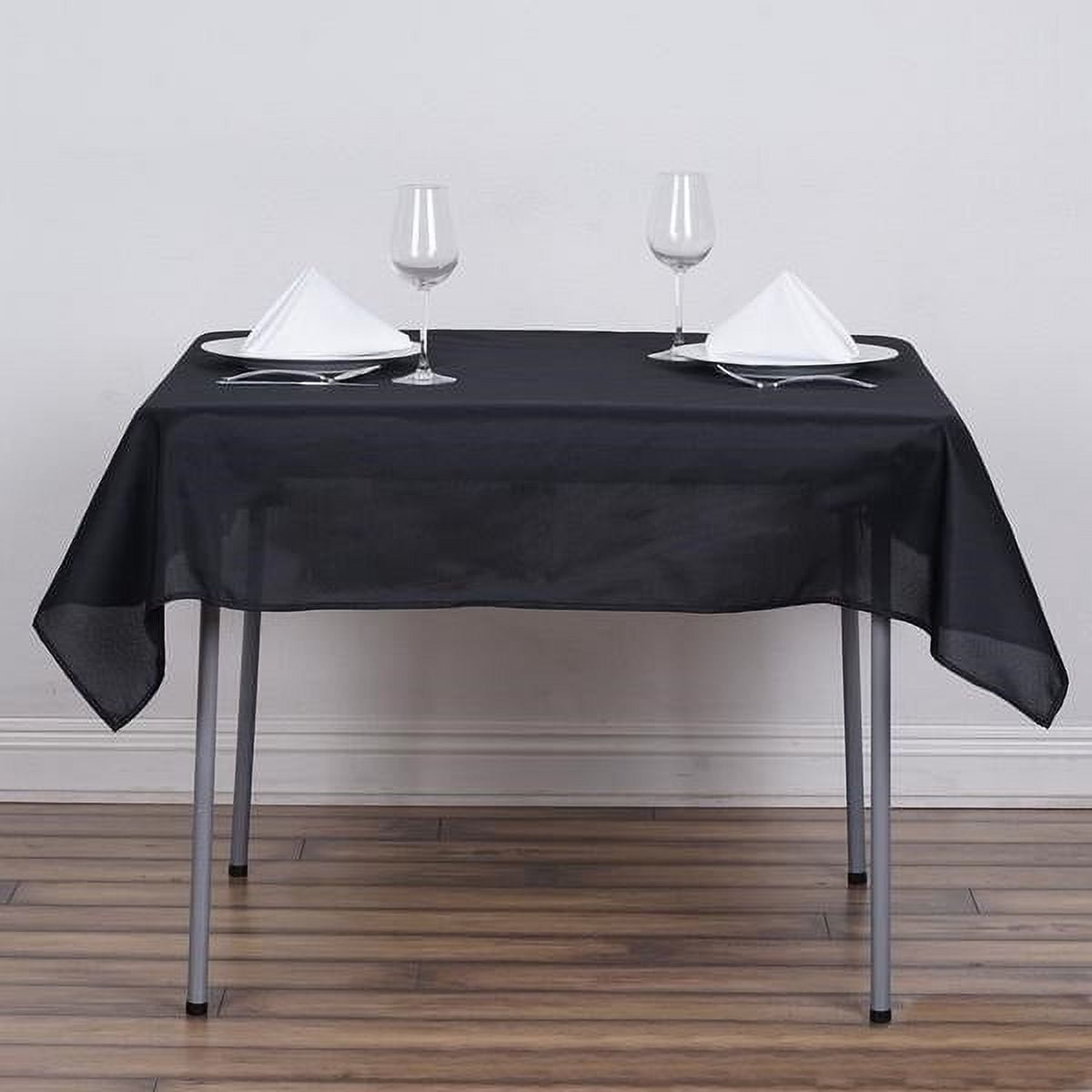 Efavormart 54x54" BLACK Wholesale Linens Seamless Polyester Square ...