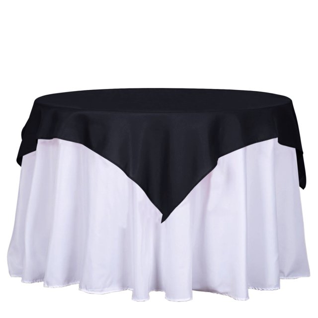 Efavormart 54x54" BLACK Wholesale Linens Seamless Polyester Square ...