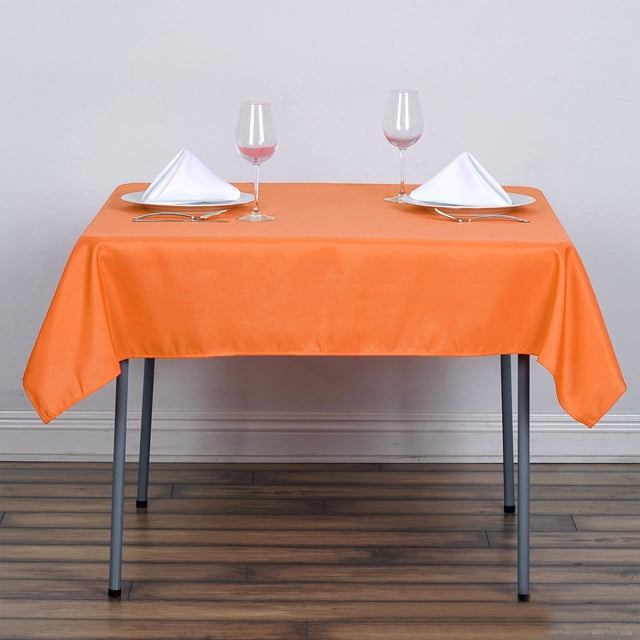 Efavormart 54x54" ORANGE Wholesale Linens Seamless Polyester Square ...