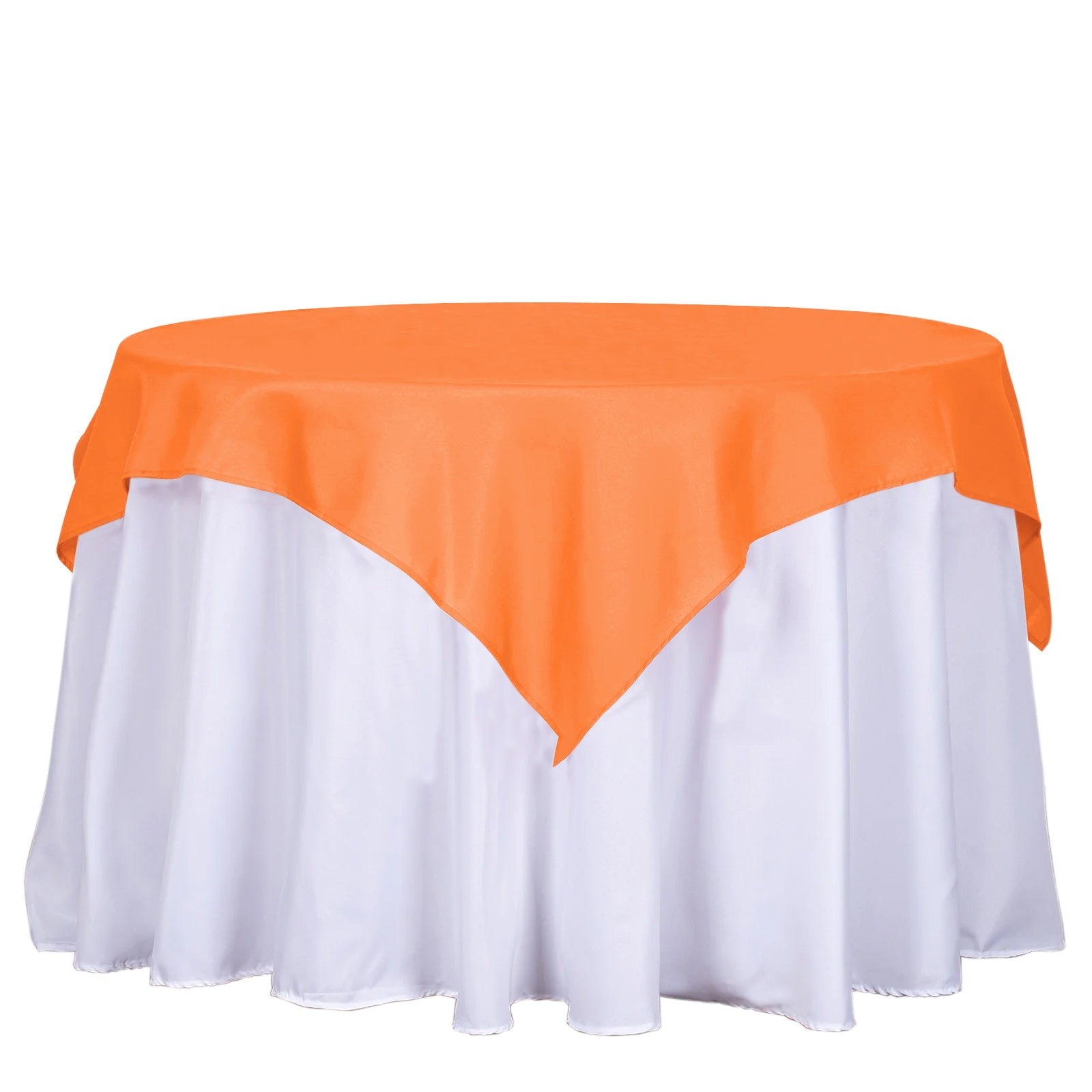Efavormart 54x54" ORANGE Wholesale Linens Seamless Polyester Square ...