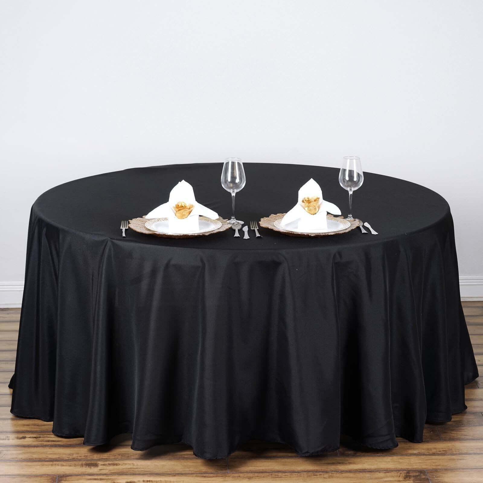 Efavormart 5PCS 108" Wholesale Round Tablecloth Polyester Round Table ...