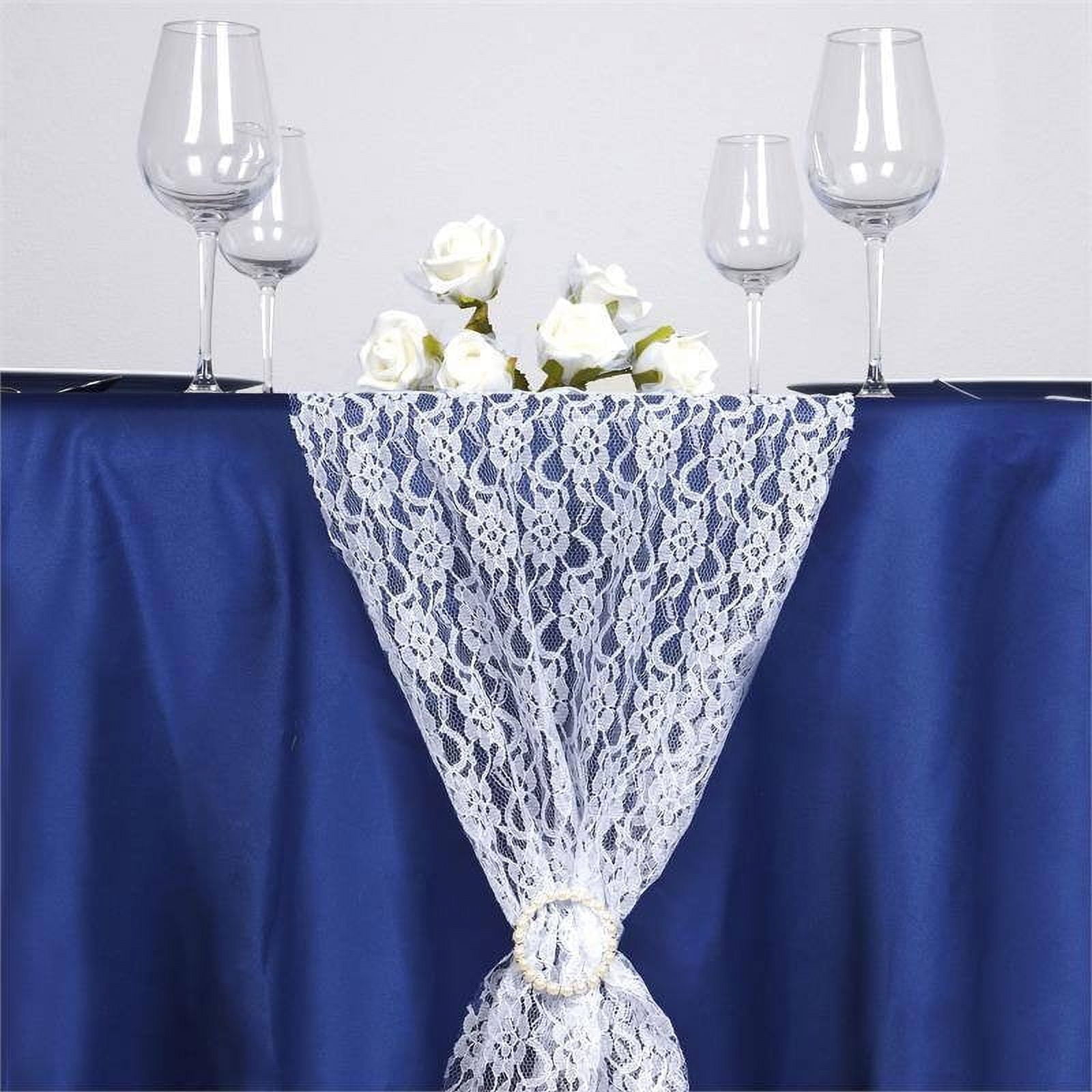 Efavormart 5PCS of Floral Lace Premium Table Top Runner For Weddings ...