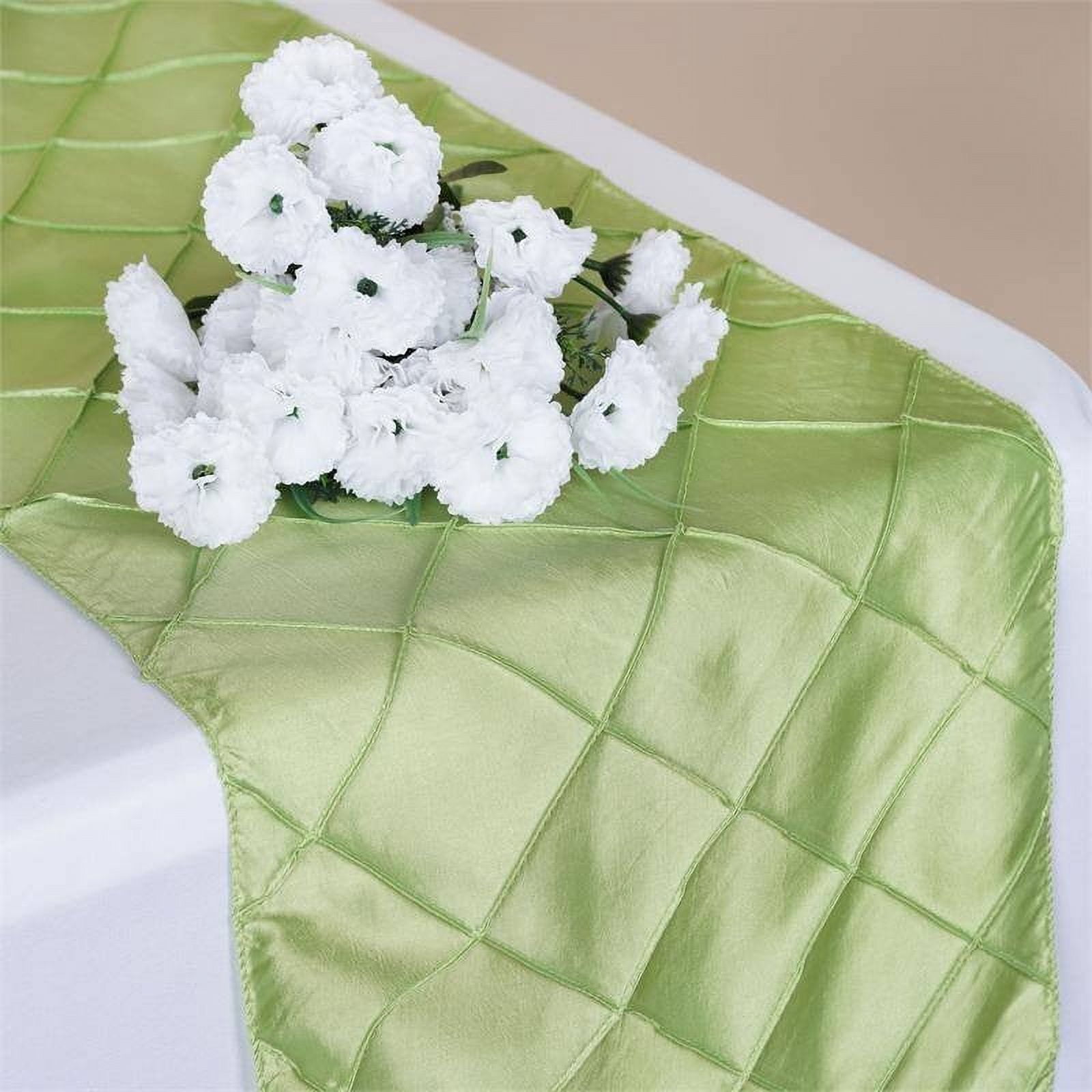 Efavormart 5PCS of Green Premium Pintuck Table Top Runner For Weddings ...