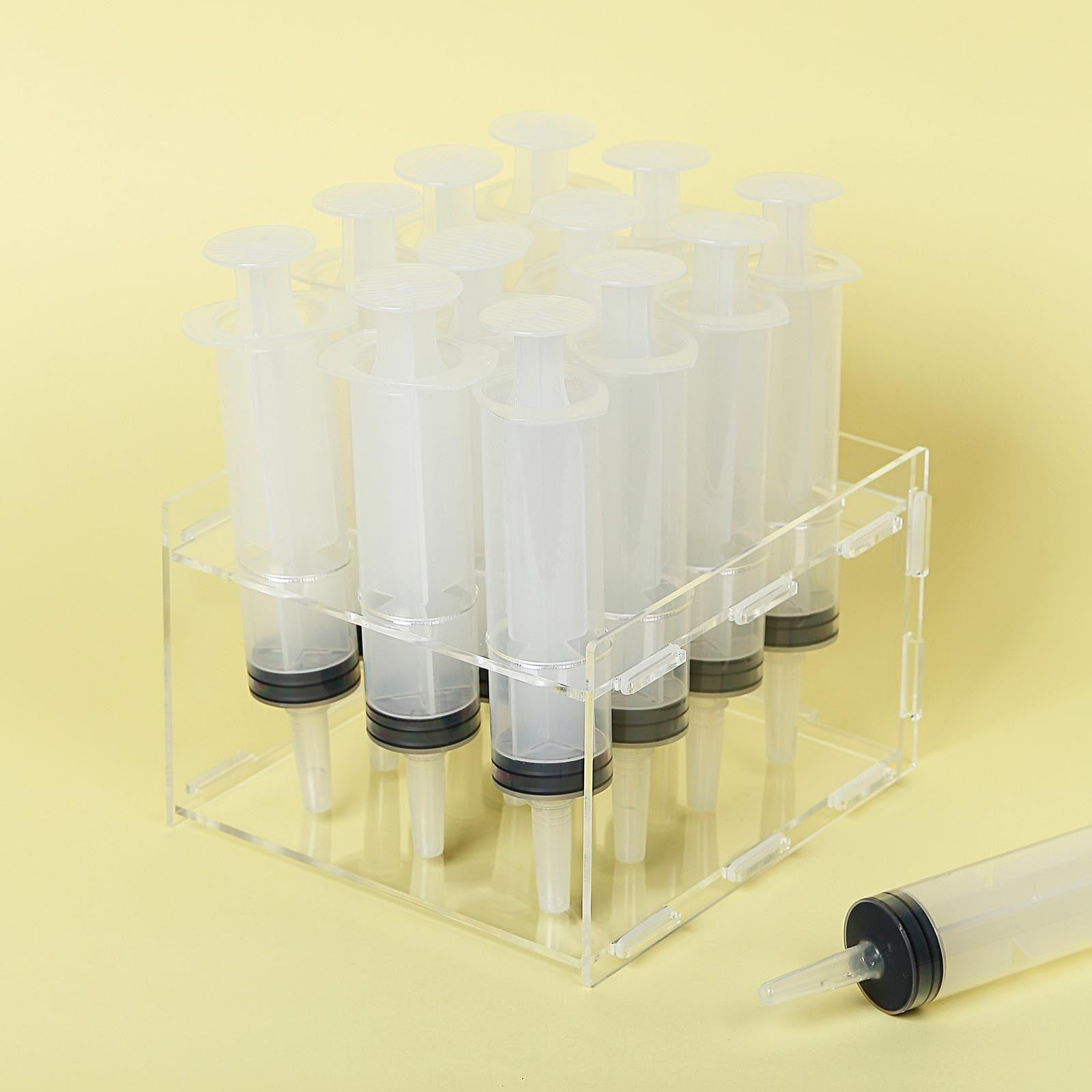 Efavormart 5Pcs Injector Shots Syringe Disposable Acrylic Tray Holder ...
