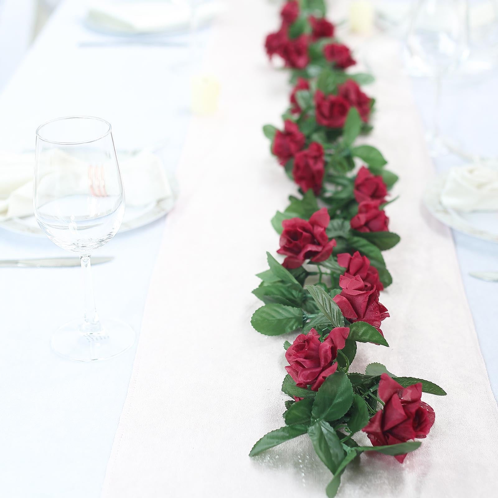 Efavormart 6 FT Long 3D Rose Chain Garland for Wedding Arrangements ...