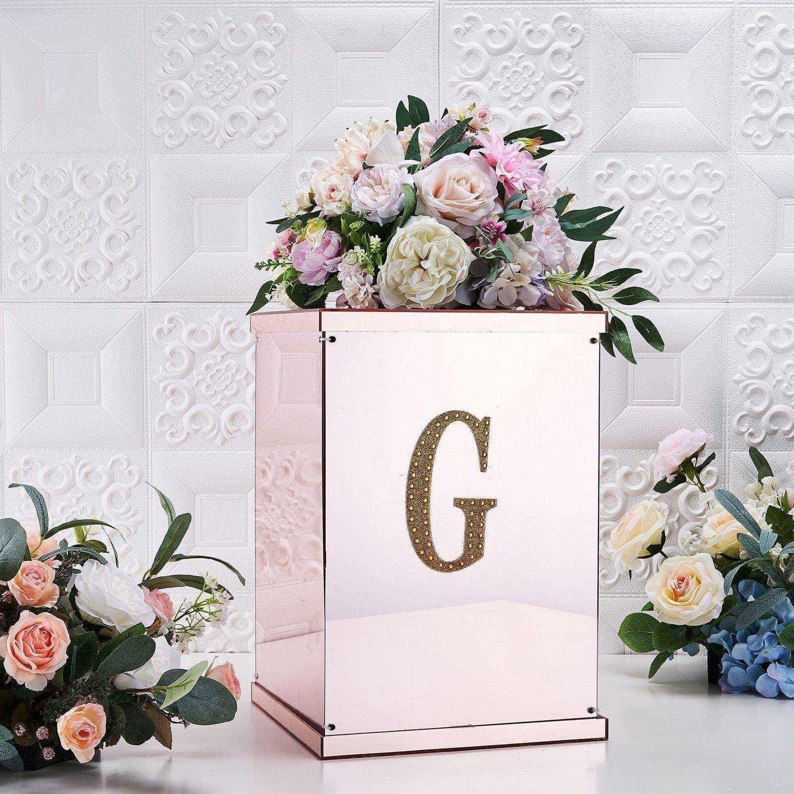 Efavormart 6" Letter G Gold Self-Adhesive Rhinestone Number Stickers ...