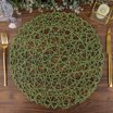 BalsaCircle 6 Pieces 15" Natural Round Metallic String PLacemats Decor ...