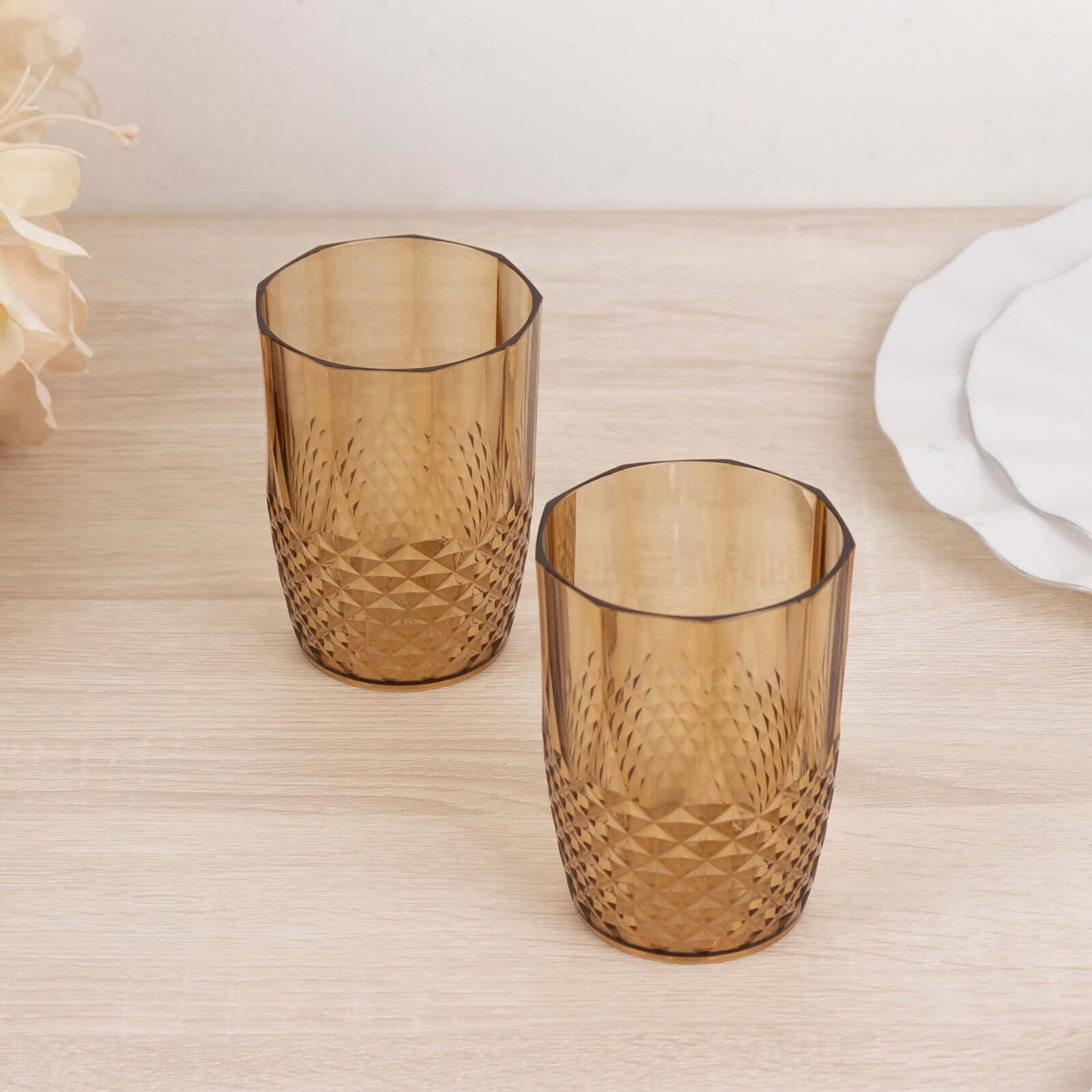 Efavormart 6-Pack Plastic Tumblers, 16oz Unbreakable Drinking Glasses ...
