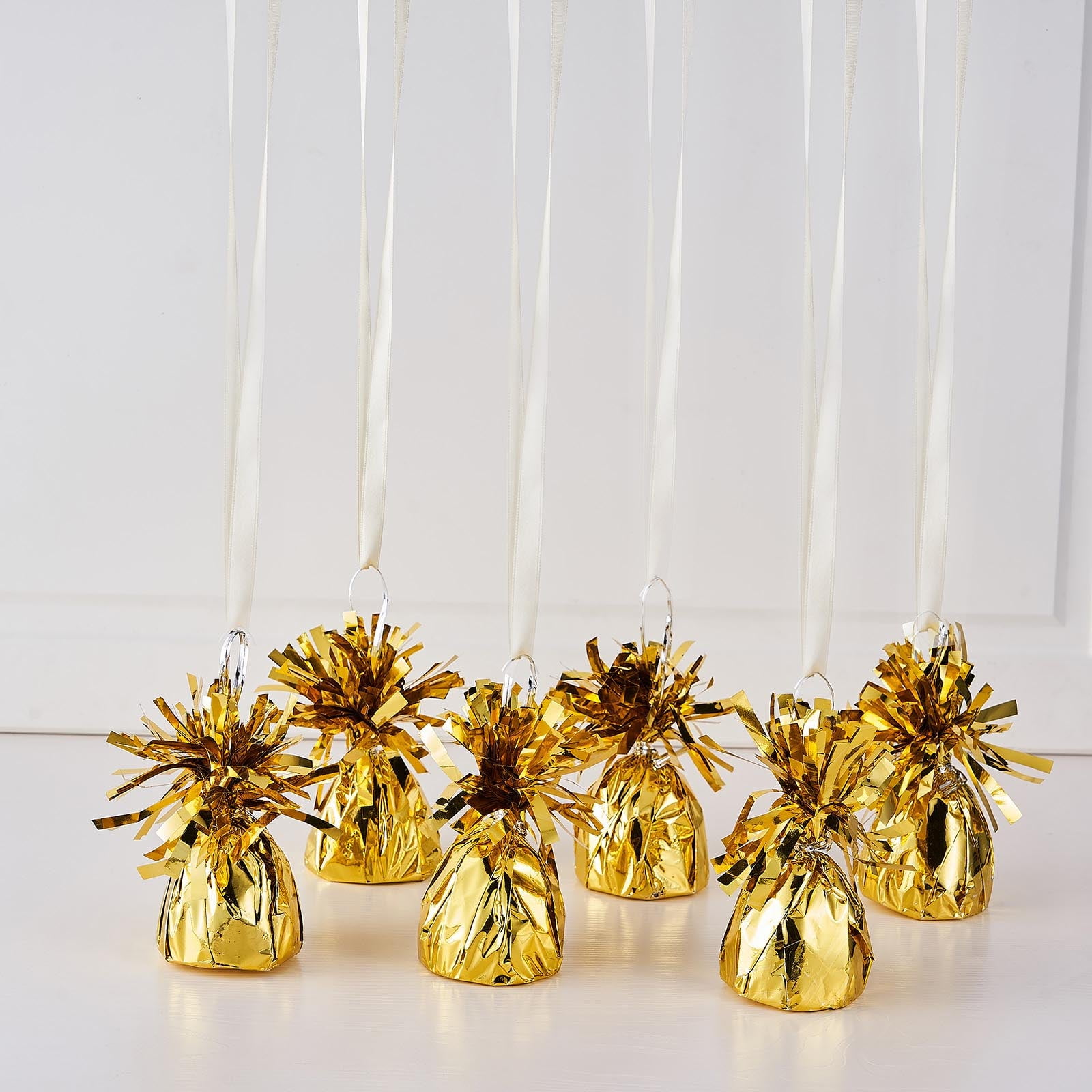 Efavormart 6 Pack - 5" Metallic Gold Foil Balloon Weights for Birthday ...
