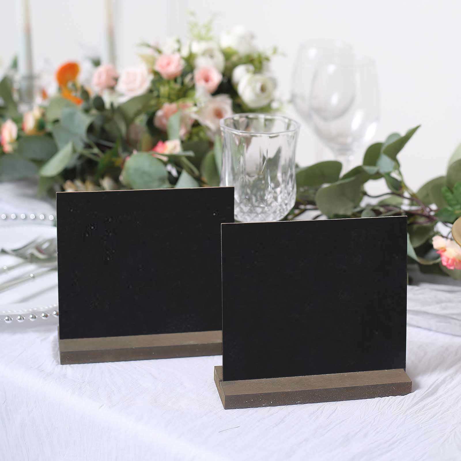 Efavormart 6 Pack | 6" Small Stand Tabletop Chalkboard with Rustic ...