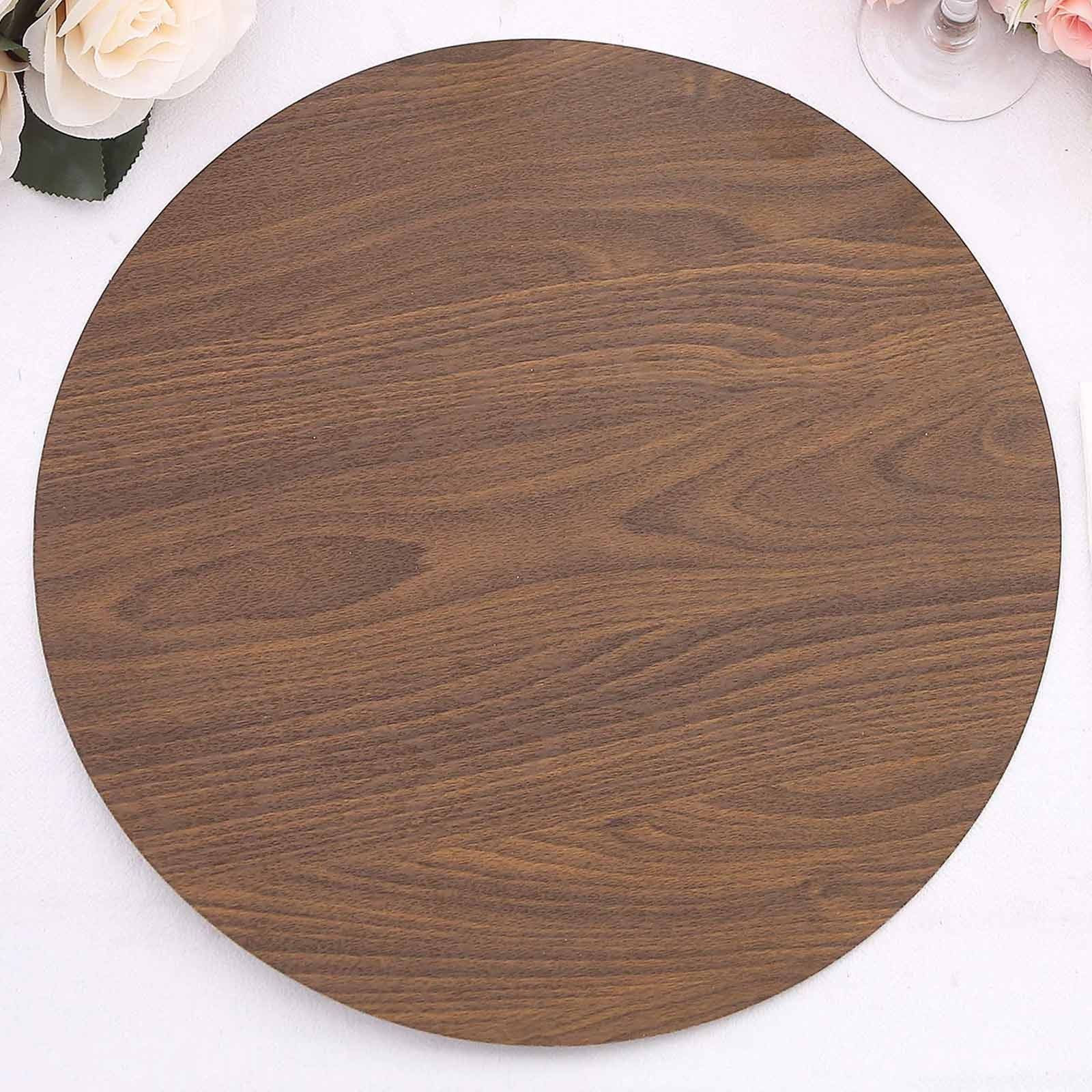 Efavormart 6 Pack Brown 13" Paper Placemats With Walnut Wood Design ...