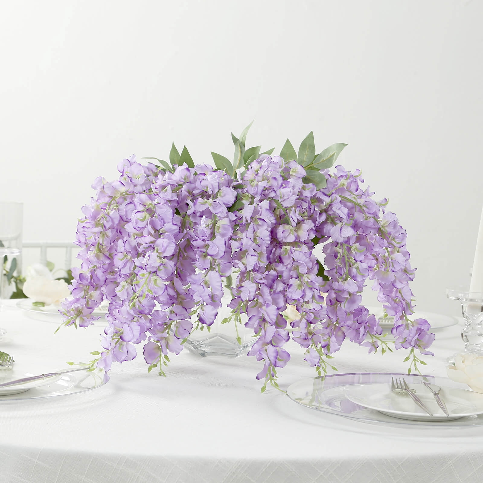 Efavormart 6 Pack Purple Artificial Wisteria Vines Hanging Plants, Long ...