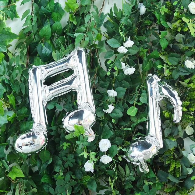 Efavormart 6 Pack Silver 16th & 8th Musical Notes Aluminum Foil Mylar ...