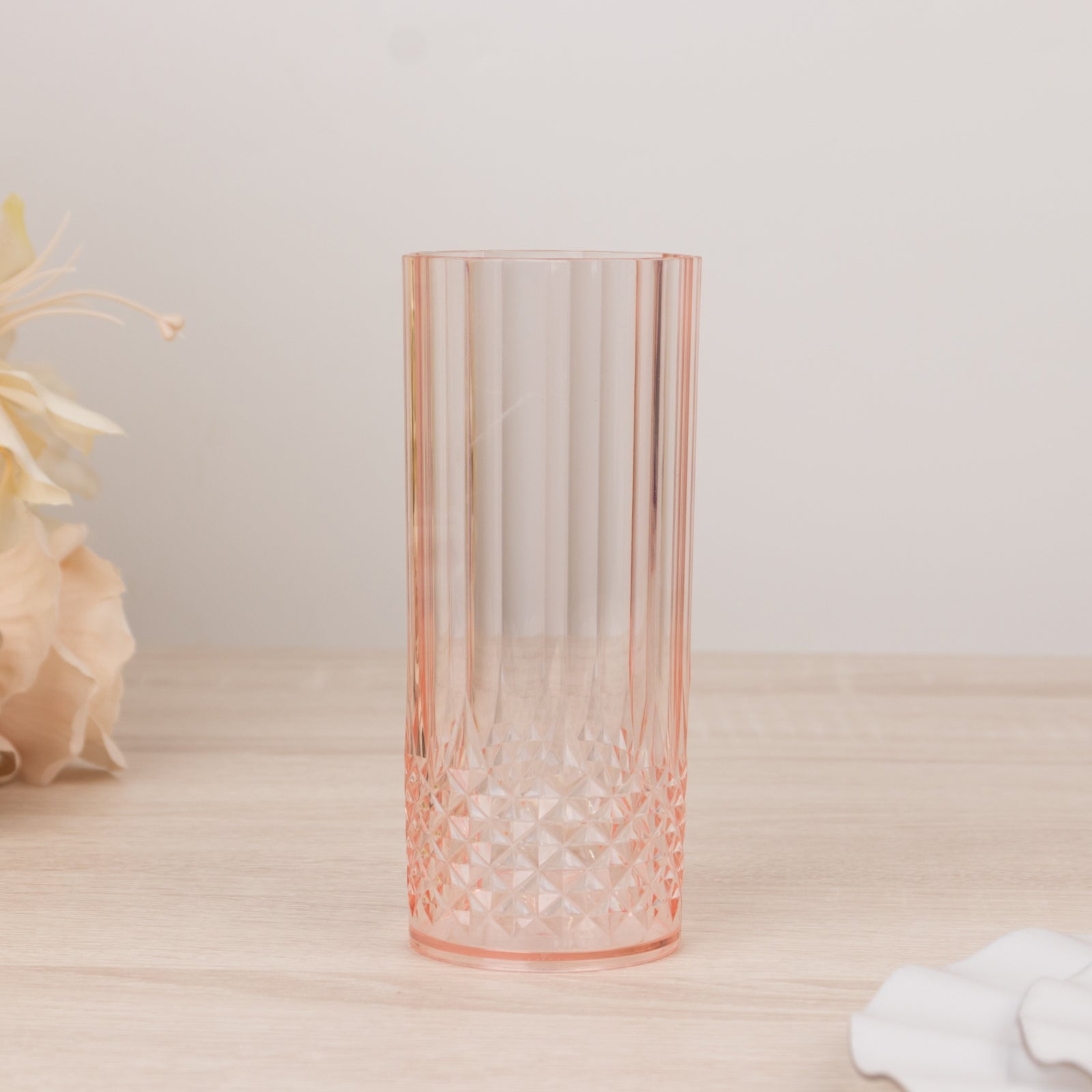 Efavormart 6-Pack Plastic Highball Glasses, 14oz Shatterproof Crystal ...