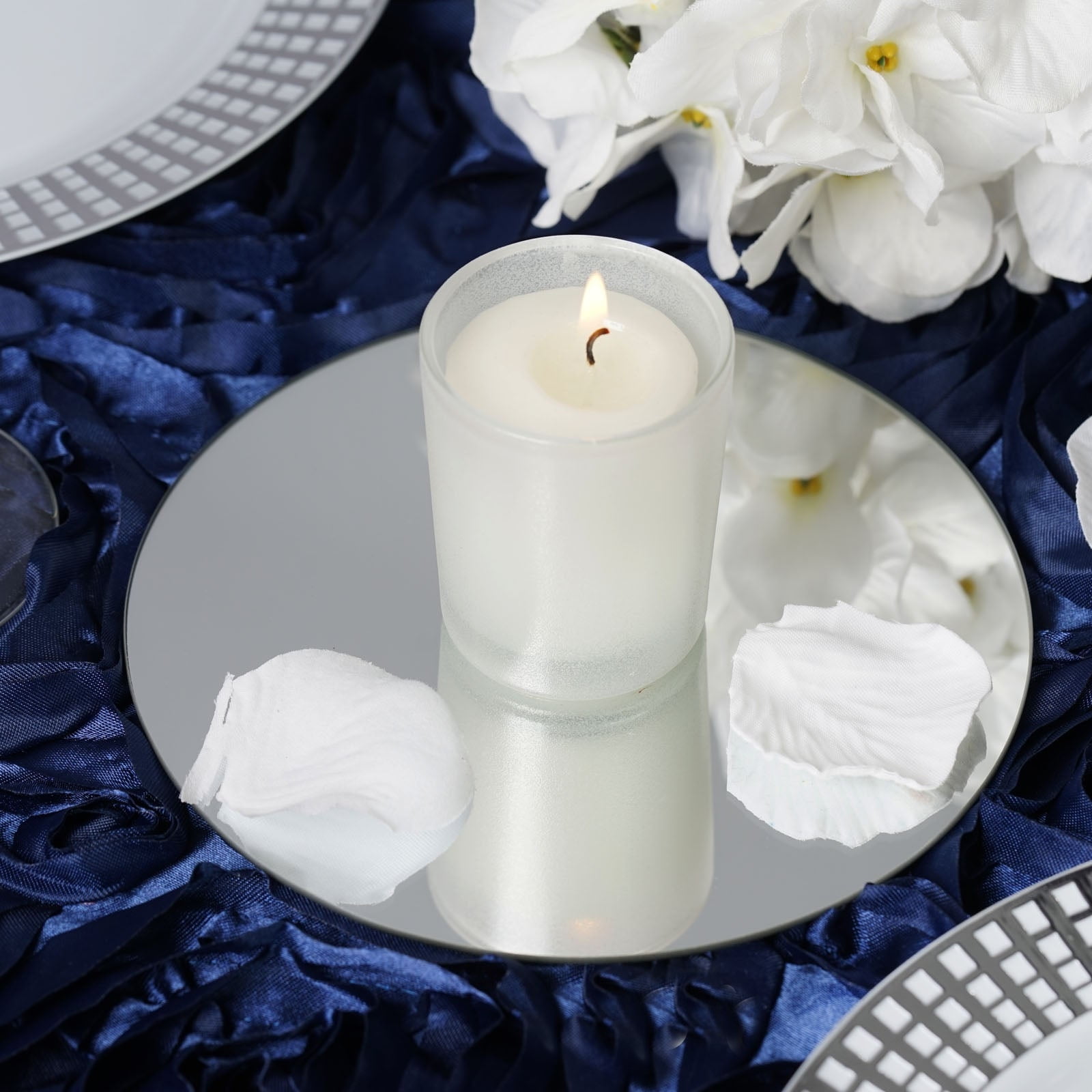 Efavormart 6" Round Glass Mirror Wedding Party Table Decorations ...