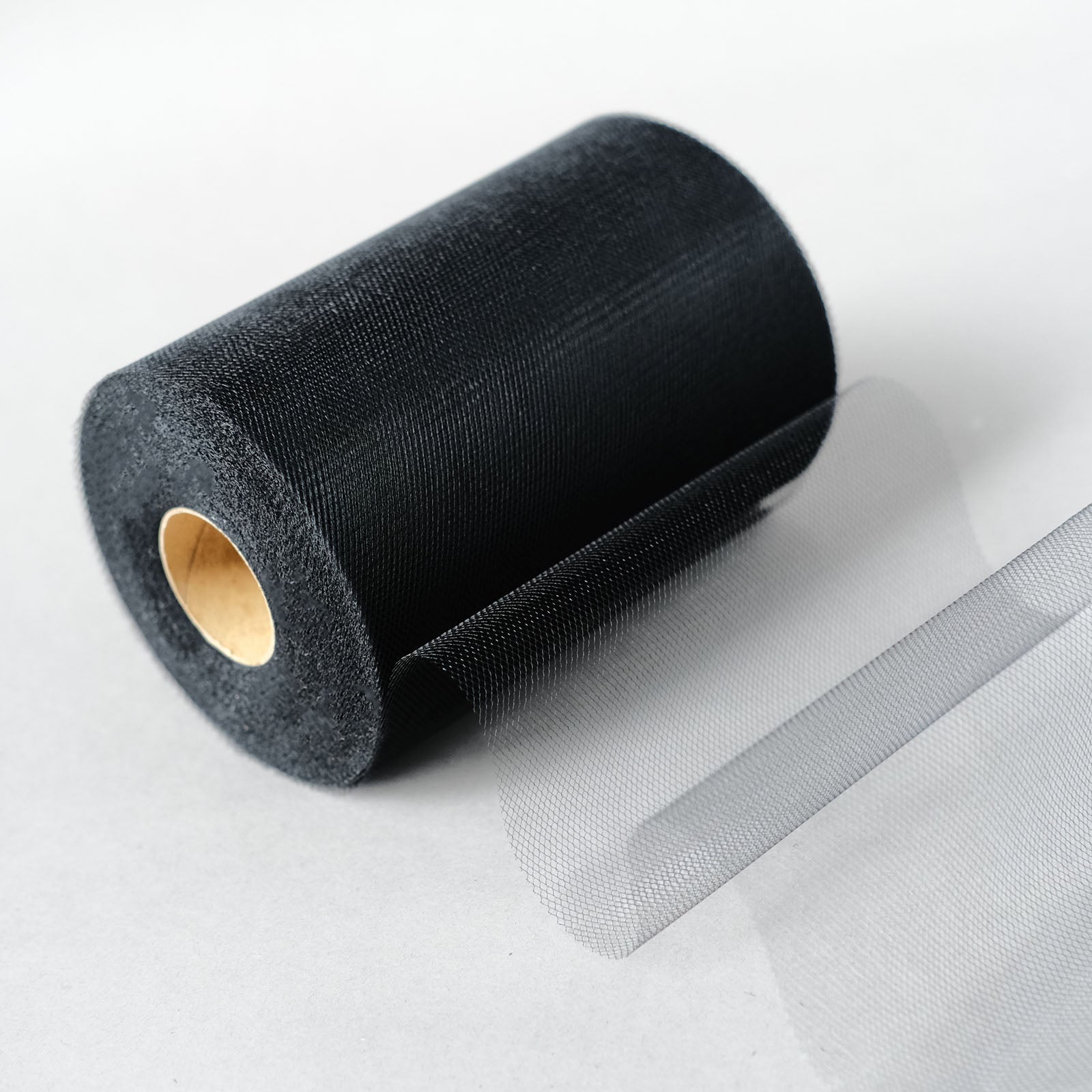 Efavormart 6"x100 Yards Black Tulle Fabric Bolt, Sheer Fabric Spool ...