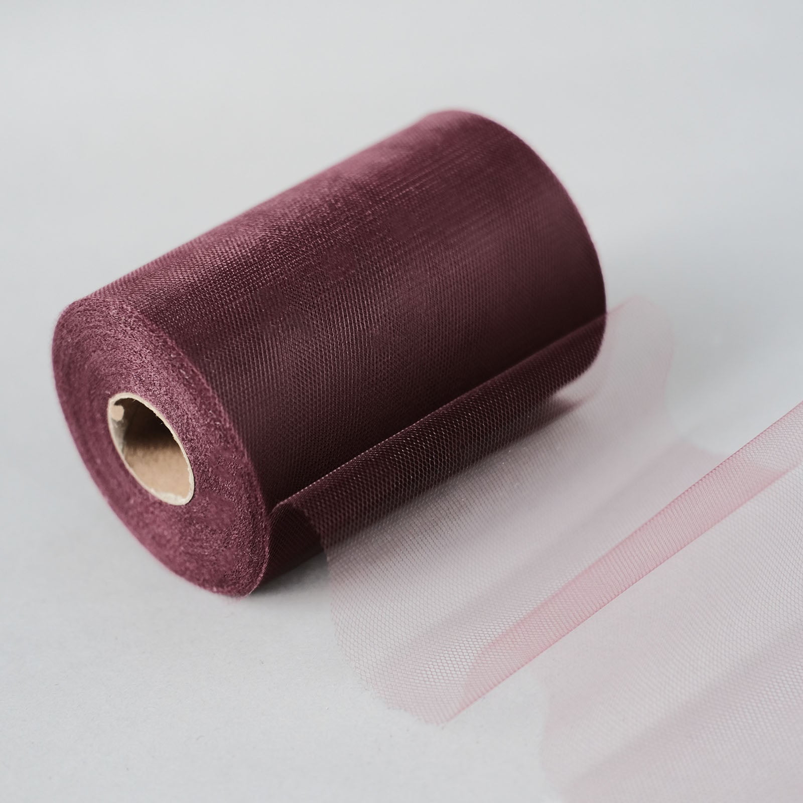 Efavormart 6"x100 Yards Burgundy Tulle Fabric Bolt, Sheer Fabric Spool ...