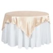 "Efavormart 60"" SILVER Satin Square Tablecloth Overlay - Topper Cover for Wedding Catering ...