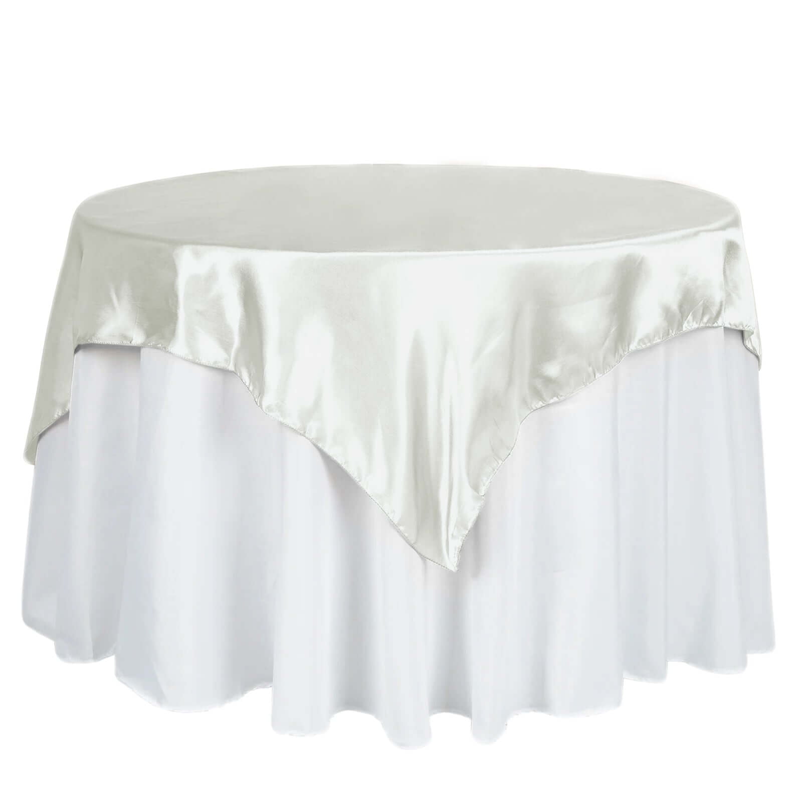 Efavormart 60" SATIN Square Tablecloth Overlay For Wedding Catering ...