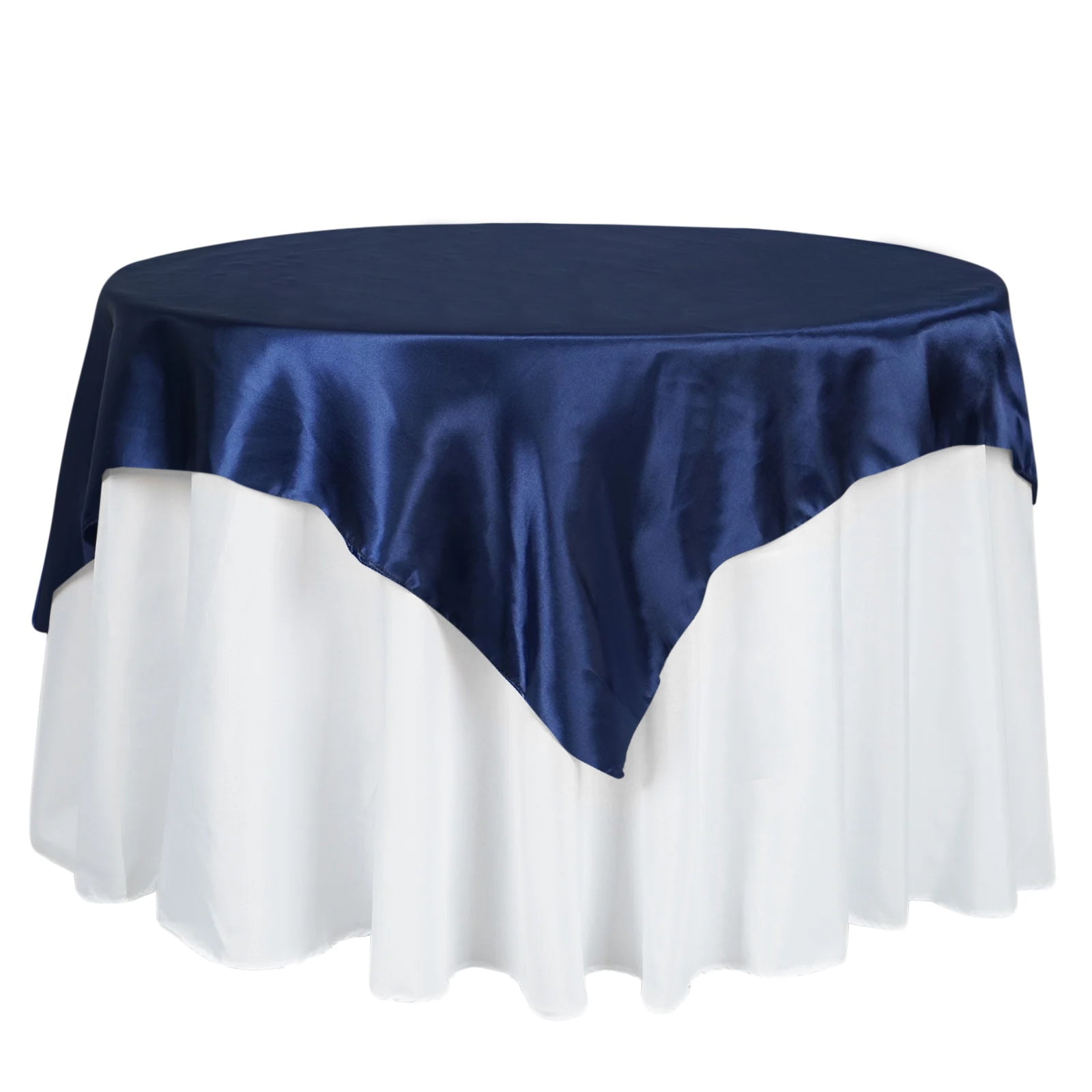 Efavormart 60" SATIN Square Tablecloth Overlay For Wedding Catering ...