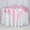 "Efavormart 60"" SILVER Satin Square Tablecloth Overlay - Topper Cover ...