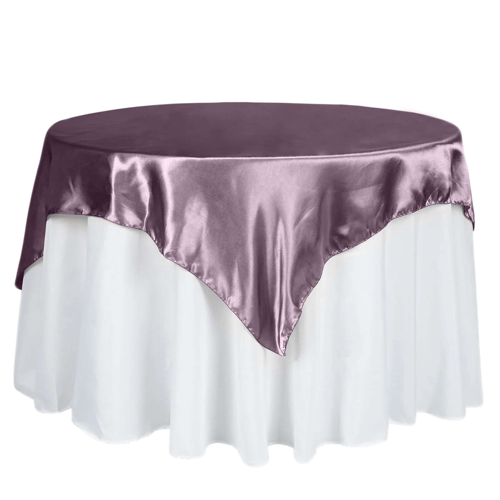 Efavormart 60" SATIN Square Tablecloth Overlay For Wedding Catering ...