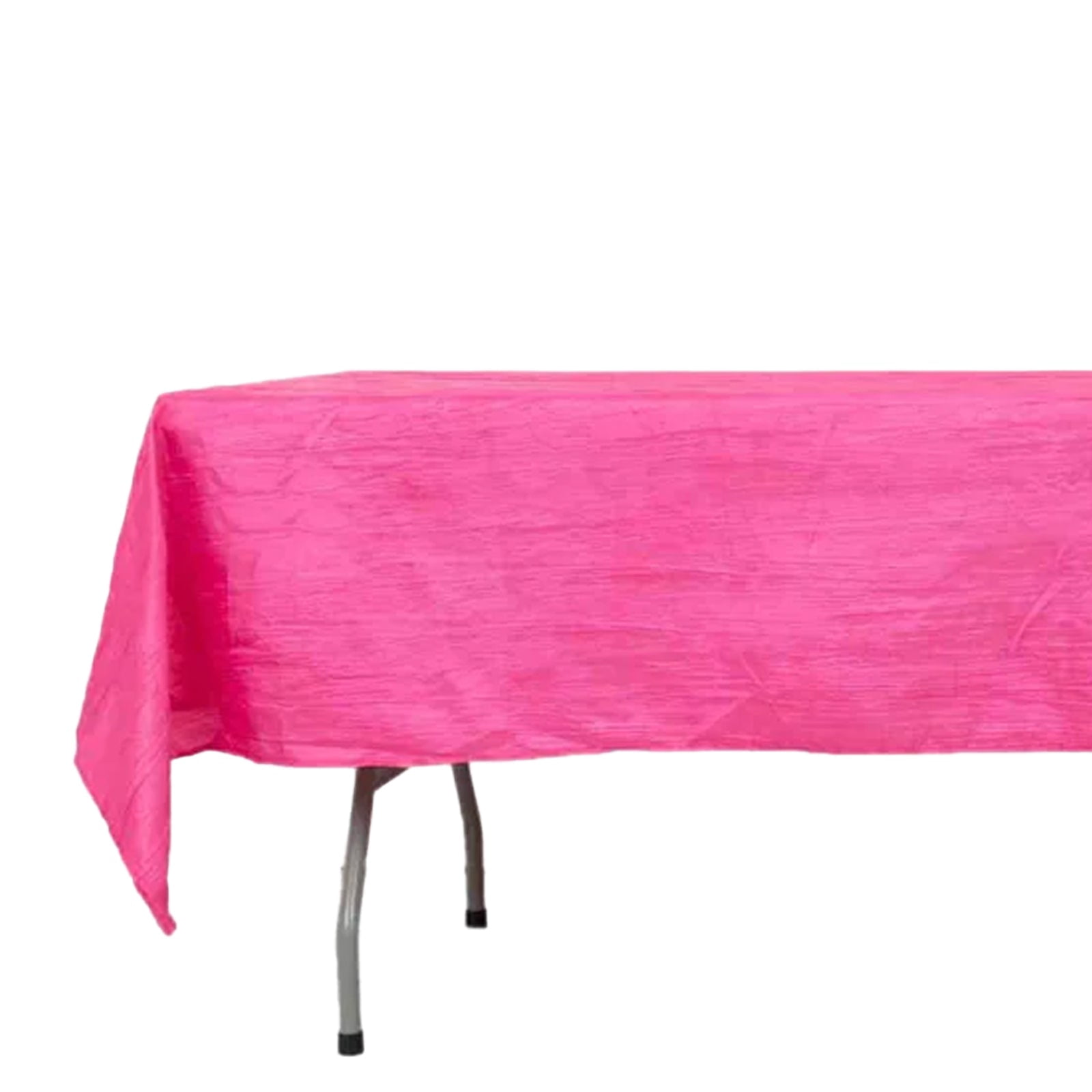 Efavormart 60" X 102" - Fuchsia Accordion Crinkle Taffeta Rectangular ...