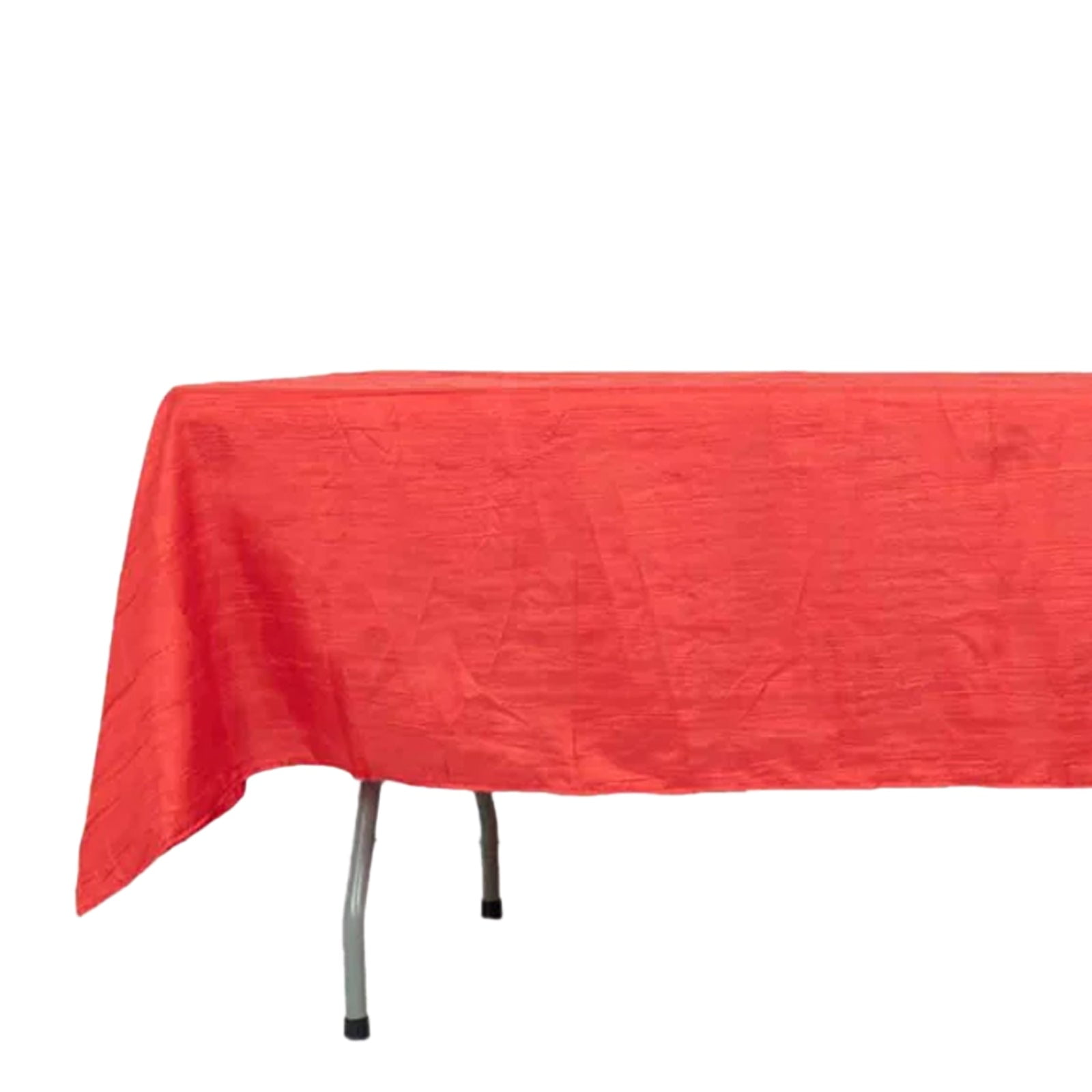 Efavormart 60" X 102" - Red Accordion Crinkle Taffeta Rectangular Table ...