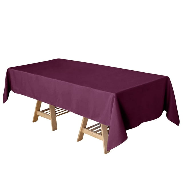 Efavormart 60x102" EGGPLANT Wholesale Linens Rectangle Polyester ...