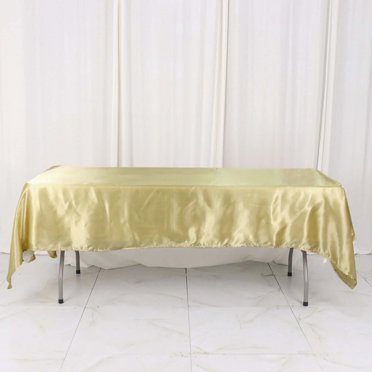 "Efavormart 60"" SILVER Satin Square Tablecloth Overlay - Topper Cover ...