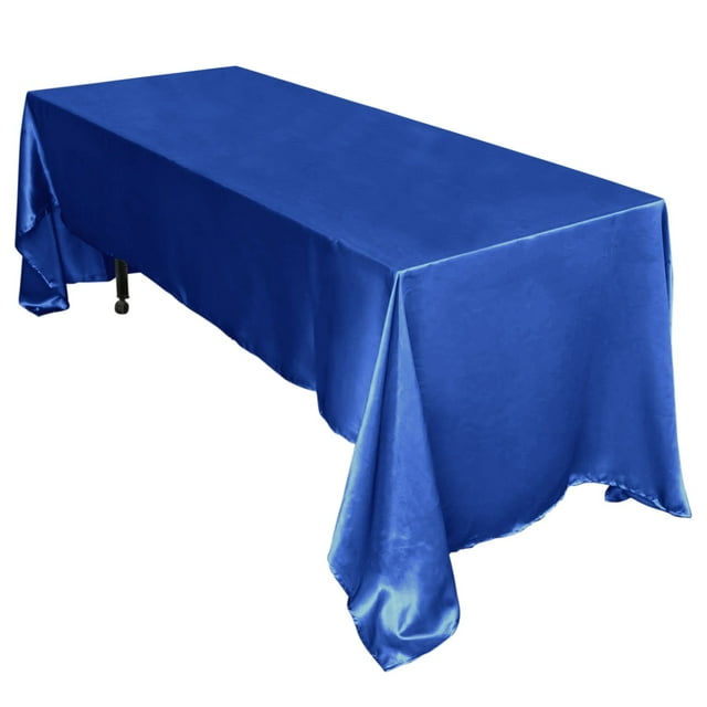 Efavormart 60x126" Rectangle ROYAL BLUE Wholesale SATIN Tablecloth ...