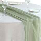 eFavormart Eucalyptus Sage Green Chiffon Table Runner, 6FT, Wedding ...