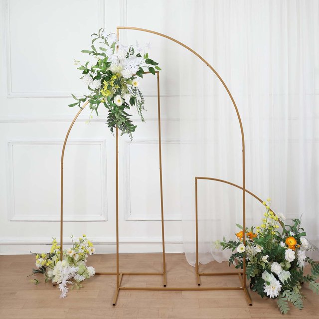 Efavormart 6ft Gold Metal Wedding Arch Stand, Floral Frame Arbor for ...