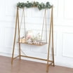 BalsaCircle Gold Metal Swing Cake Stand - 6ft Hanging Dessert Display ...