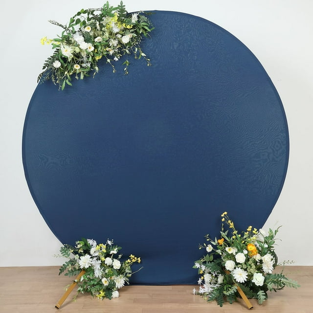 Efavormart 7.5ft Matte Navy Blue Round Spandex Fit Wedding Arch ...