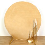 BalsaCircle 3 Hunter Green Crushed Velvet Round Top Wedding Arch ...