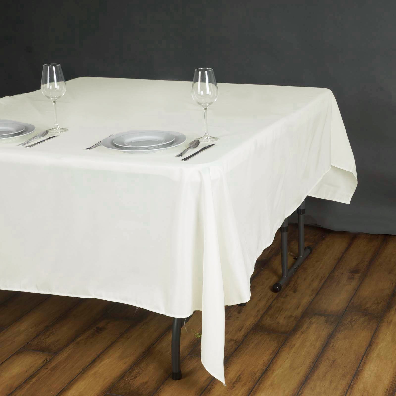 Efavormart 70" Square Linens IVORY Wholesale Linens Polyester Square ...
