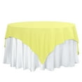 Efavormart 70" Yellow Square Polyester Tablecloth for Dining Table ...