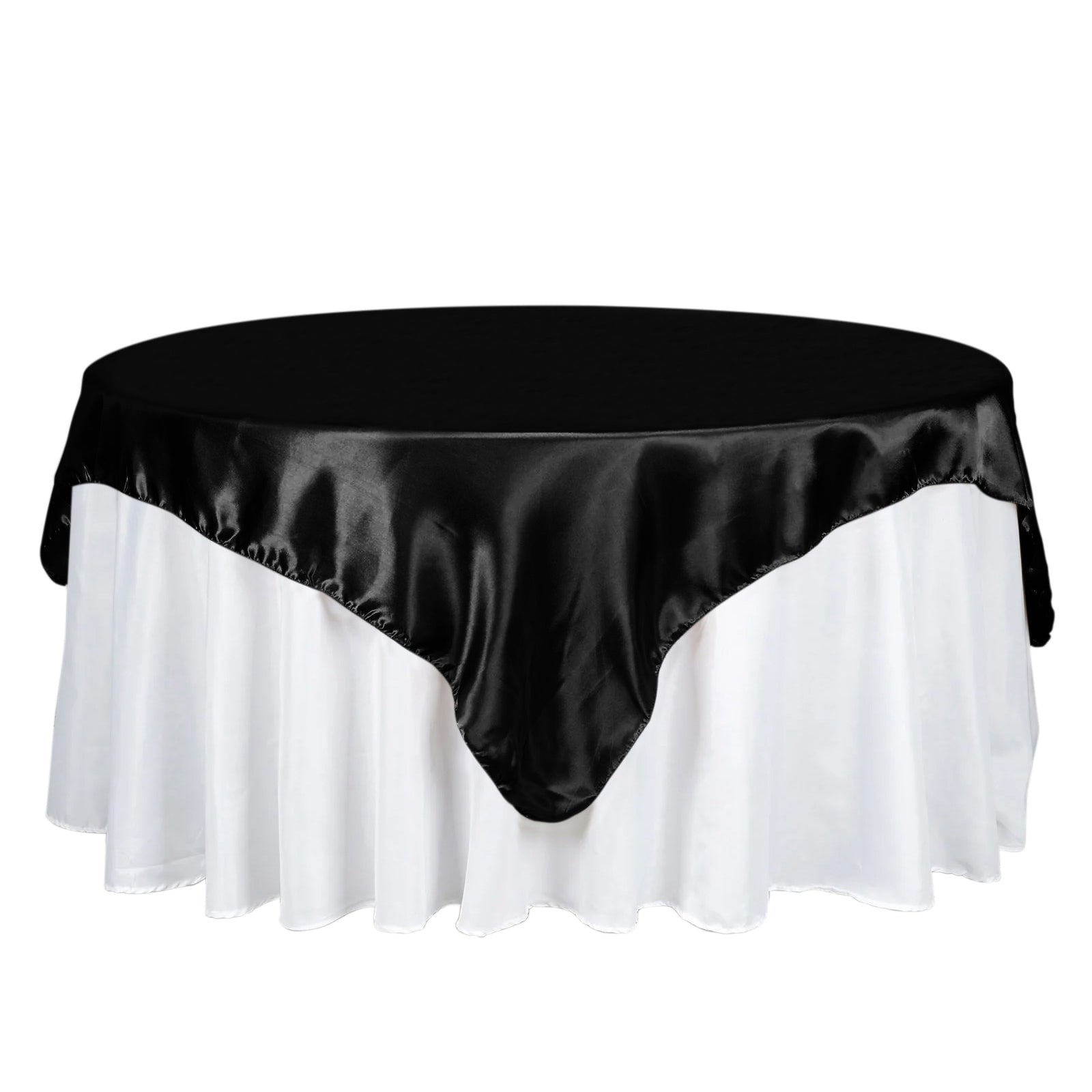 Efavormart 72" SATIN Square Tablecloth Overlay For Wedding Catering ...