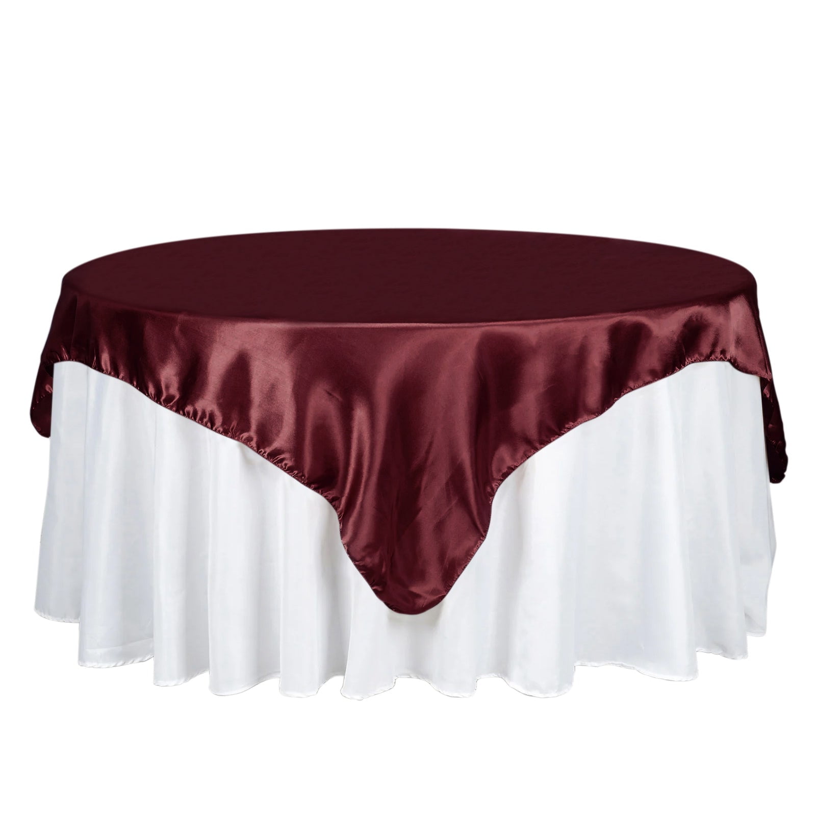 Efavormart 72" SATIN Square Tablecloth Overlay For Wedding Catering ...