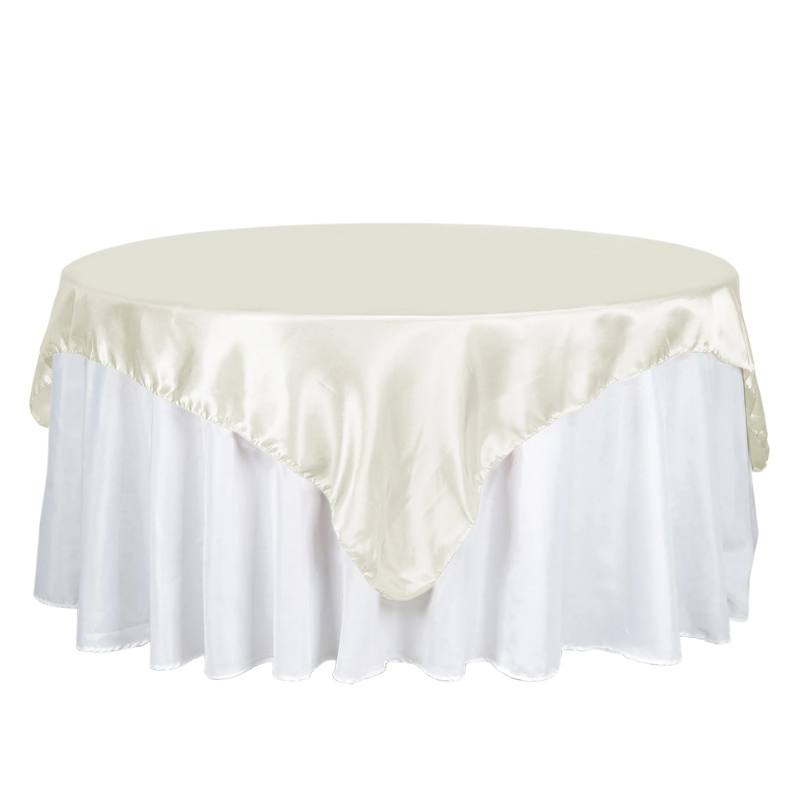 Efavormart 72" SATIN Square Tablecloth Overlay For Wedding Catering ...