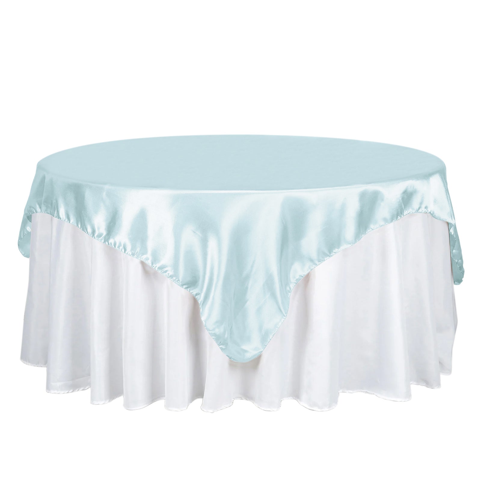 Efavormart 72" SATIN Square Tablecloth Overlay For Wedding Catering ...